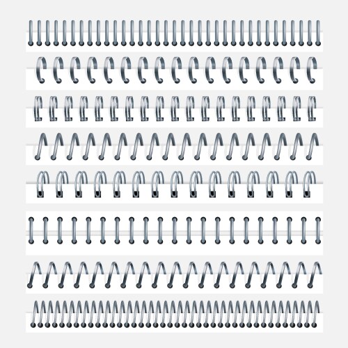 Realistic iron spiral notebook bind calendar Vector Image