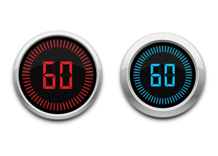 Digital countdown timer Royalty Free Vector Image