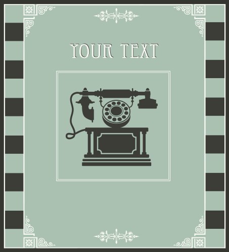 Vintage phone Royalty Free Vector Image - VectorStock