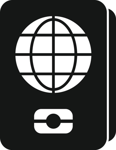 International biometric passport showing globe Vector Image