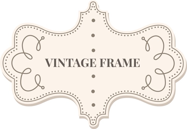 Horizontal vintage frame featuring wavy sides Vector Image