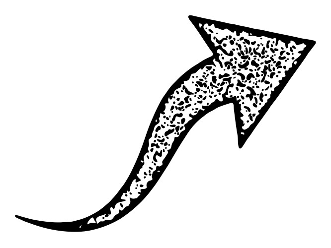 Simple black rightward arrow Royalty Free Vector Image