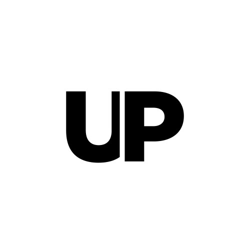 Letter v and u vu logo design template minimal Vector Image