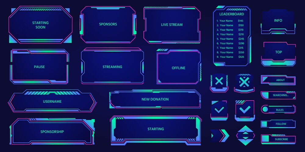 Game Hud Vector Images (over 9,600)