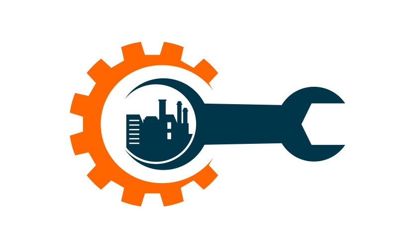 Service industry engineering design logo Vector Image