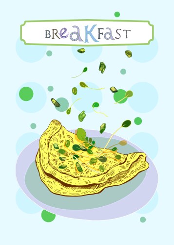 English breakfast Royalty Free Vector Image - VectorStock