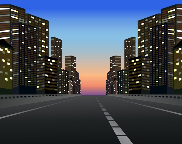 Comics city street scene background Royalty Free Vector