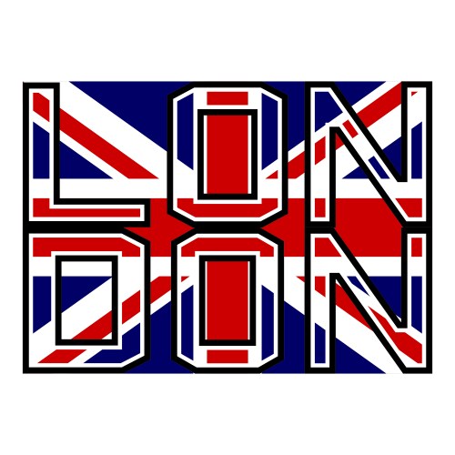 Uk flag alphabet Royalty Free Vector Image - VectorStock