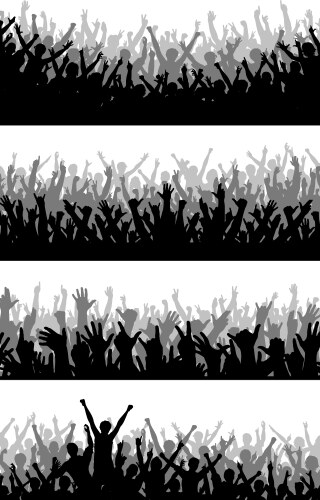 Grunge crowd Royalty Free Vector Image - VectorStock