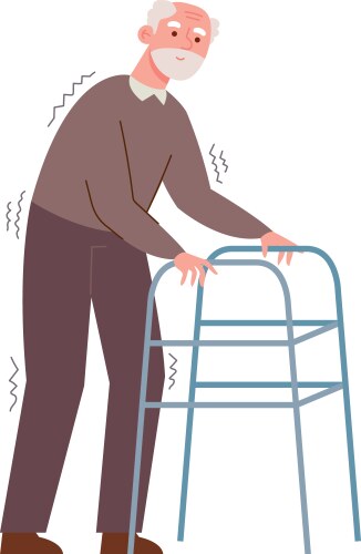 Parkinson rigidity symptom Royalty Free Vector Image