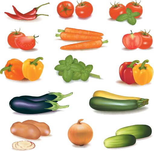 Fresh vegetables healthy food Royalty Free Vector Image