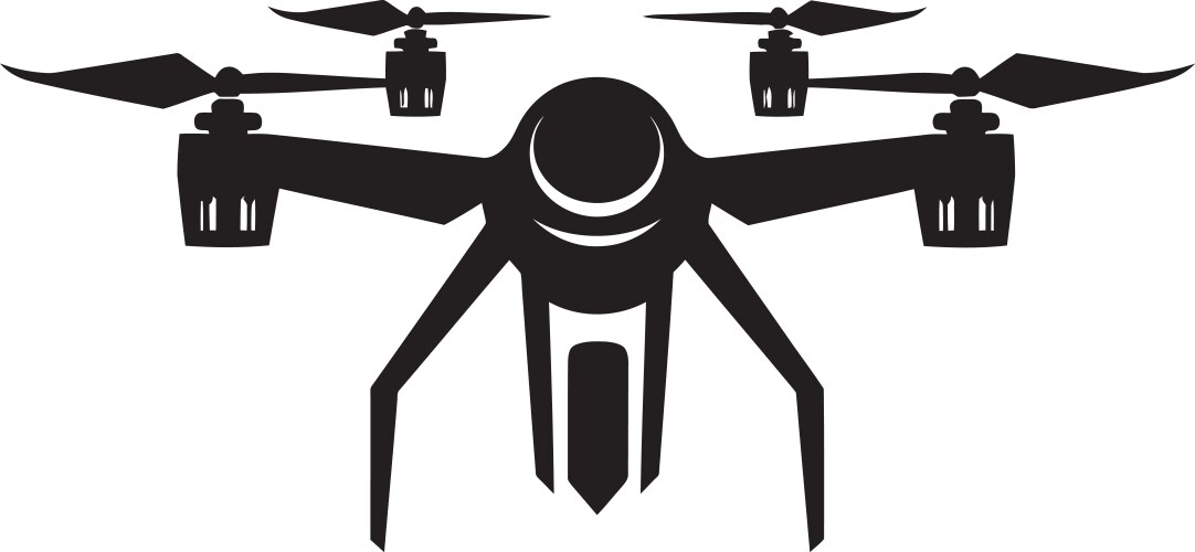 Elegant sentinel black combat drone precision Vector Image
