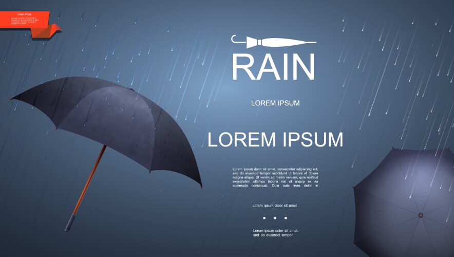 Scene with houses in the rain Royalty Free Vector Image