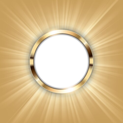 Golden ring with text space surrounded Royalty Free Vector