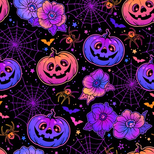 Seamless pattern of multicolored rainbow drawn Vector Image