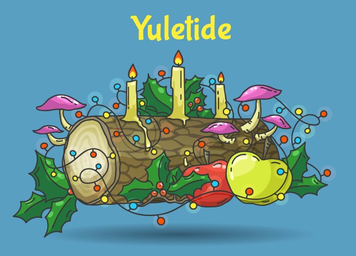 Cartoon yule on a white background toy gyro Vector Image