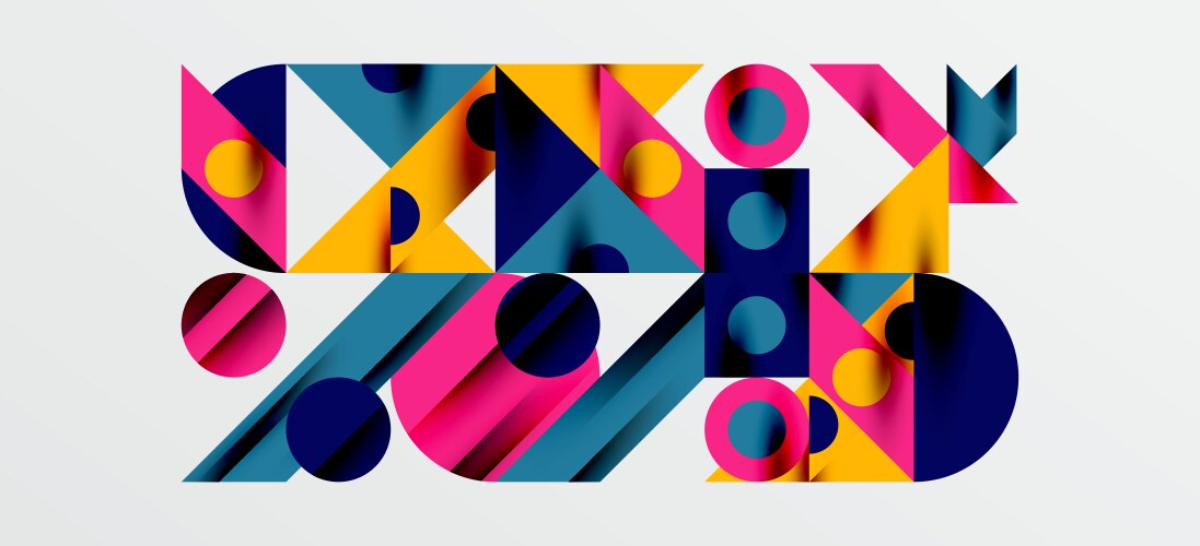 Geometric neo patterns abstract background Vector Image