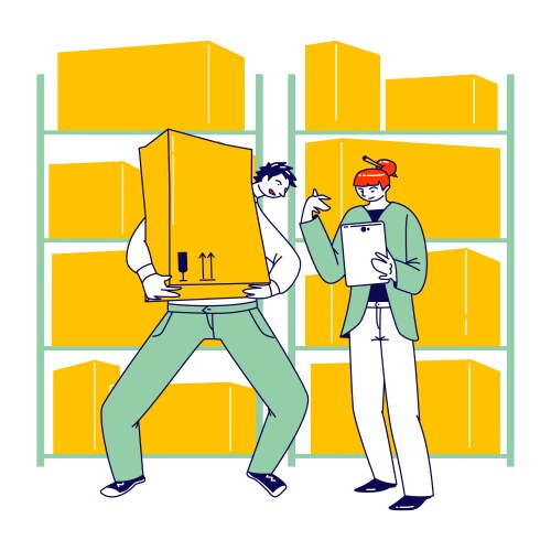 Warehouse Inventory Management Royalty Free Vector Image