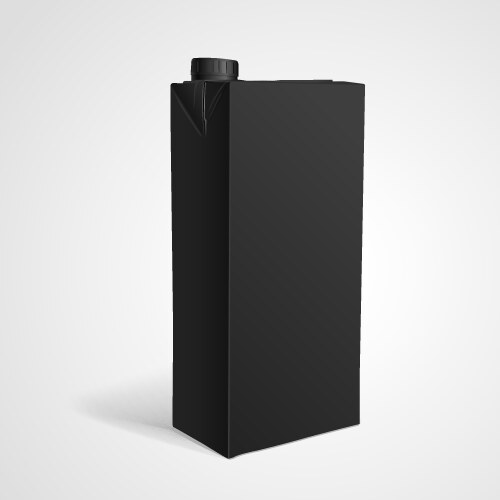 Black mouse with package Royalty Free Vector Image