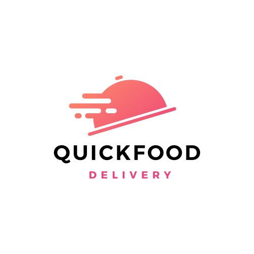 Delivery solution logo design Royalty Free Vector Image