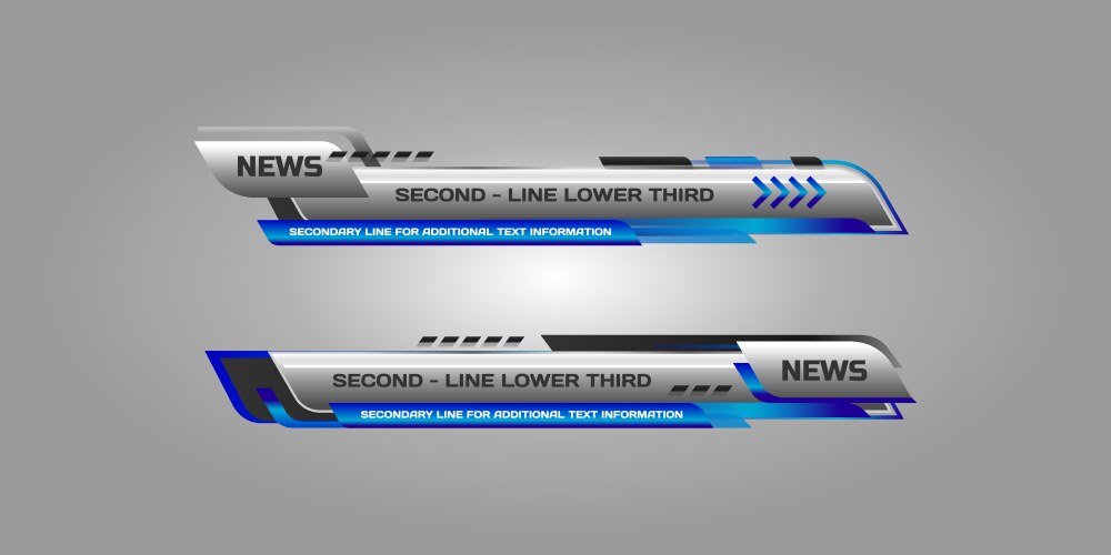 Abstract modern lower third broadcasting banner Vector Image