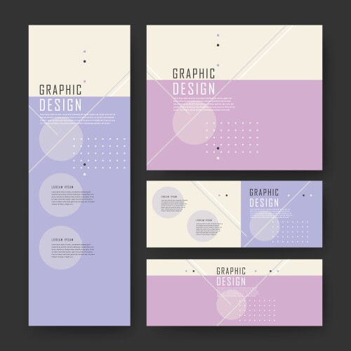 Simplicity banner template design Royalty Free Vector Image