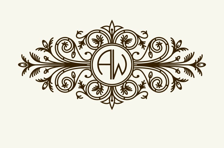Modern emblem badge template luxury elegant Vector Image