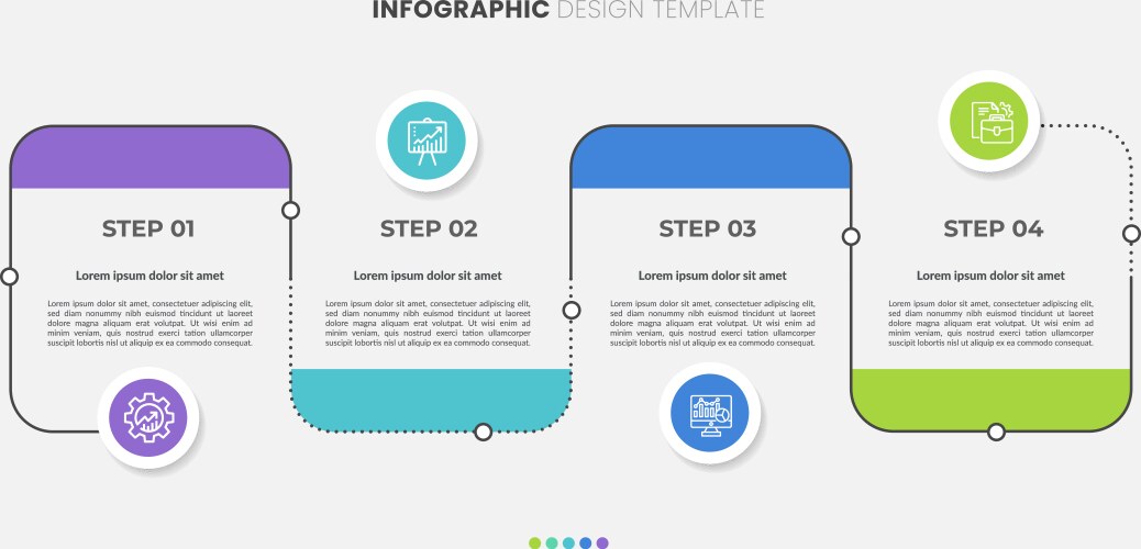 Timeline creator infographic template 4 options Vector Image