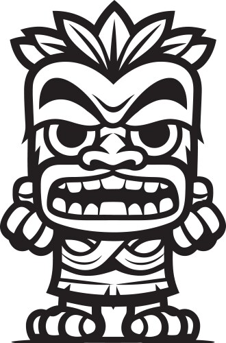 Aloha avatar graphic featuring a full body thick Vector Image