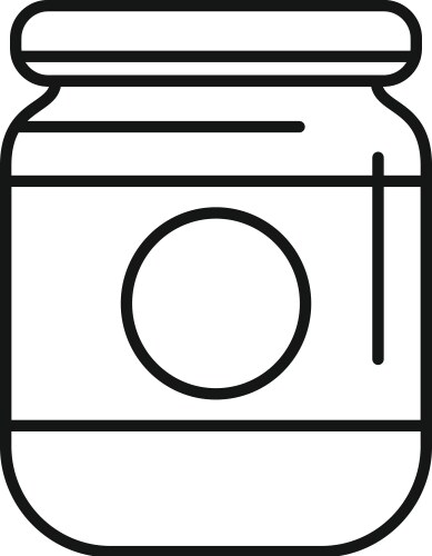 Empty glass jar packaging with blank label Vector Image