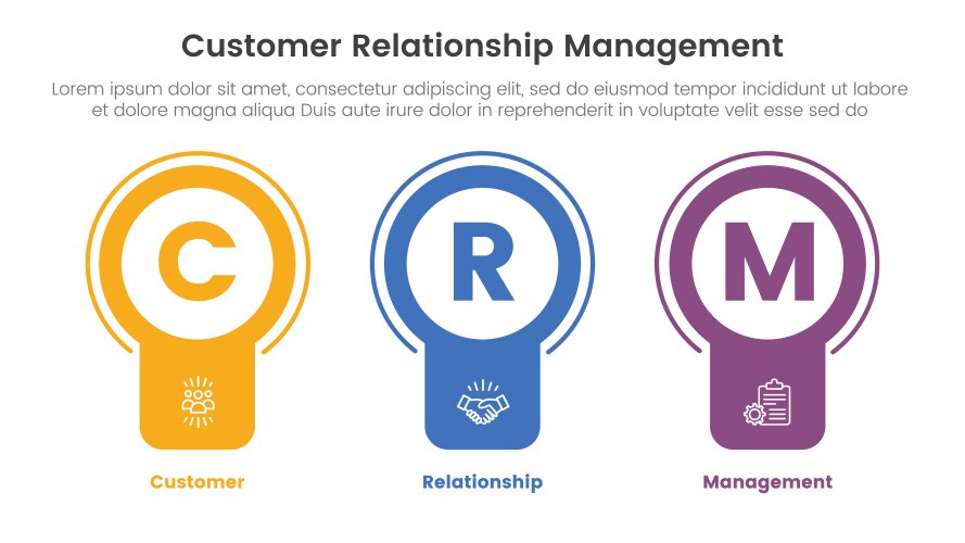 Crm customer relationship management infographic Vector Image