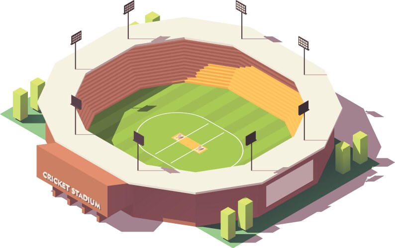 Cricket stadium wallpaper Royalty Free Vector Image