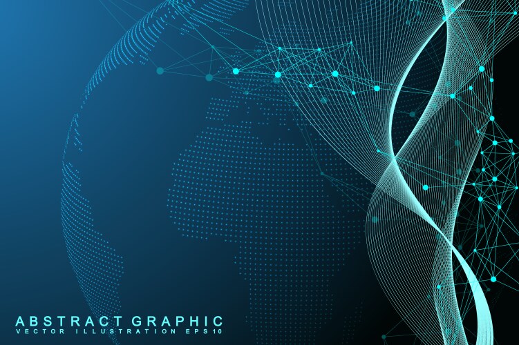 Network and data exchange over planet earth Vector Image