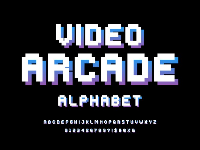 Lowercase Pixel Alphabet Vector Images (over 100)