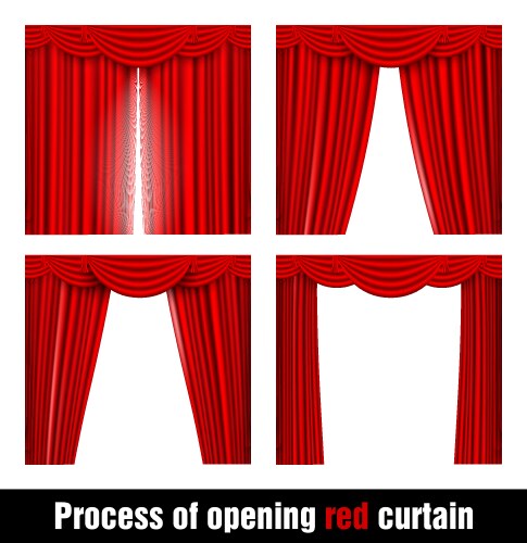 Realistic luxury curtain Royalty Free Vector Image
