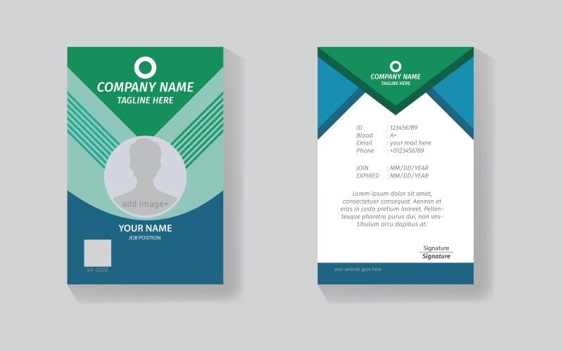 Editable business id card template Royalty Free Vector Image