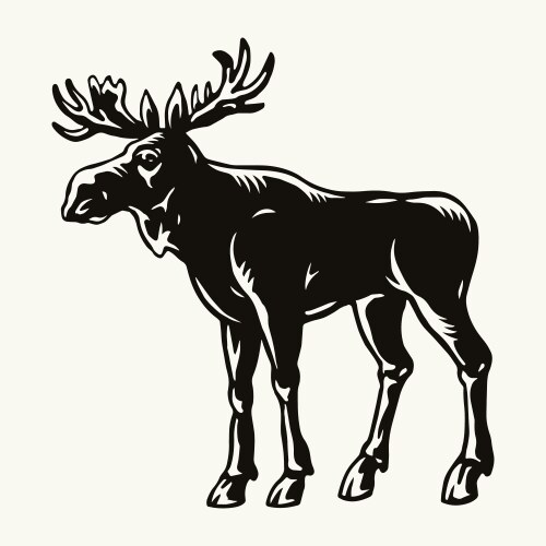 Moose Black and White Vector Images (over 6,100)