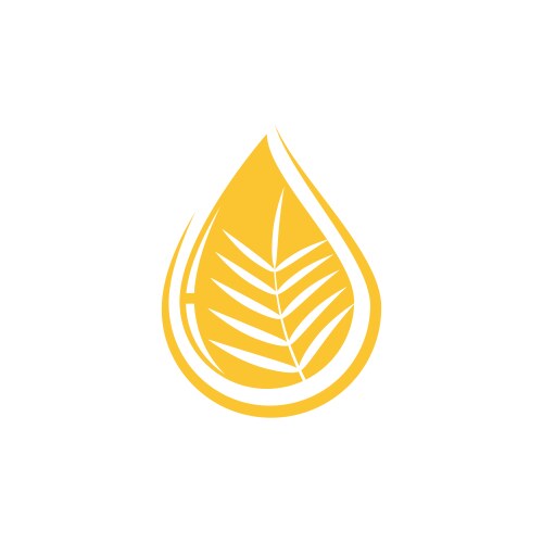 Leaf palm oil design template Royalty Free Vector Image