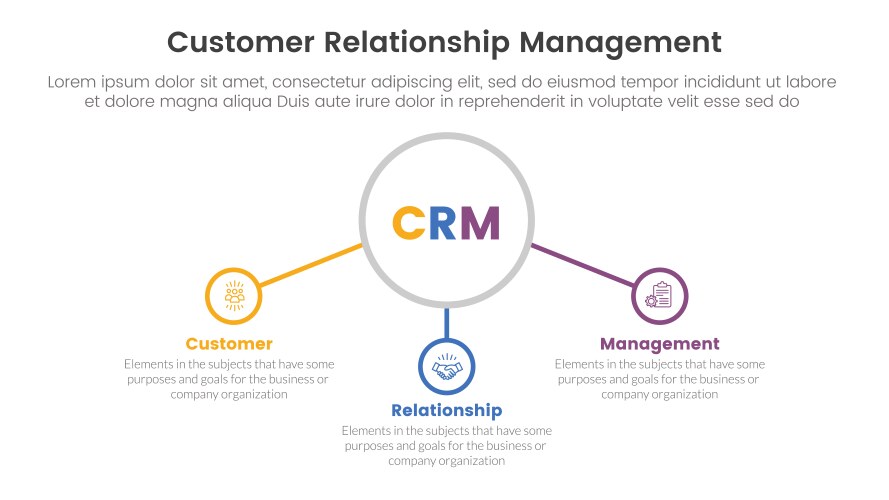 Crm customer relationship management infographic Vector Image