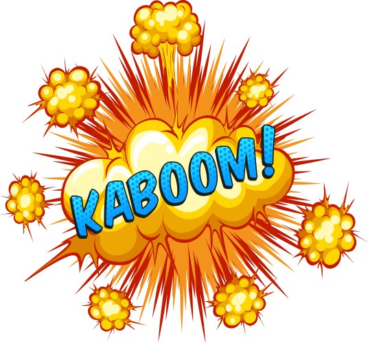 Boom comic book explosion Royalty Free Vector Image