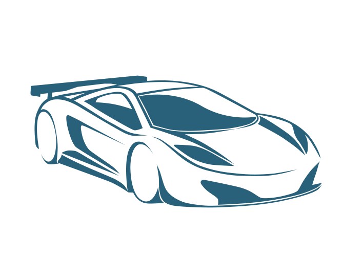 Blue speedy auto logo Royalty Free Vector Image