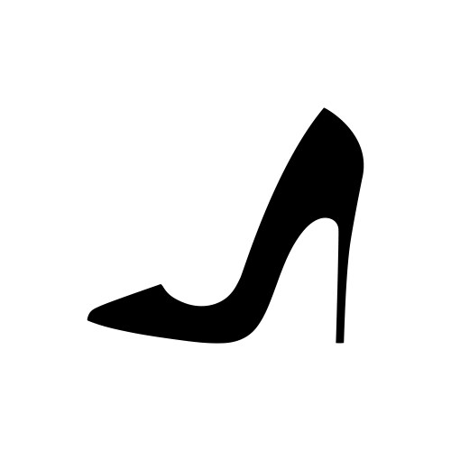Women black leather high heel shoes Royalty Free Vector