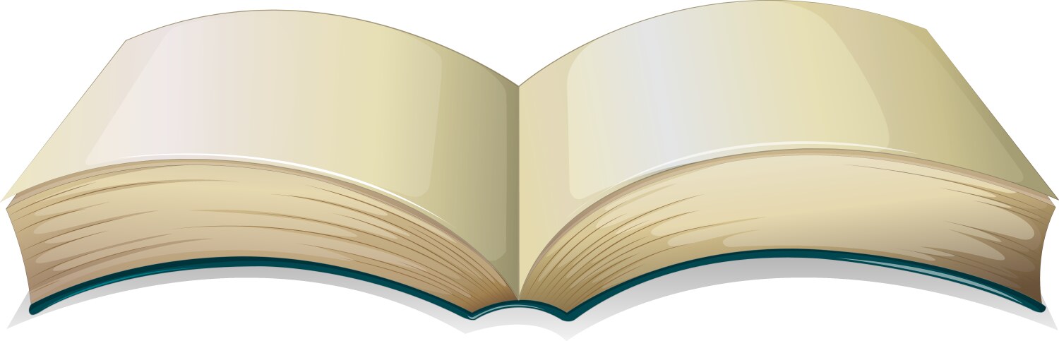 Empty open book Royalty Free Vector Image - VectorStock