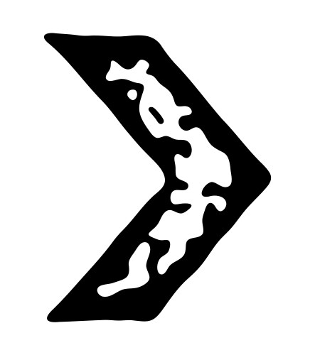 Black textured outlined arrow Royalty Free Vector Image