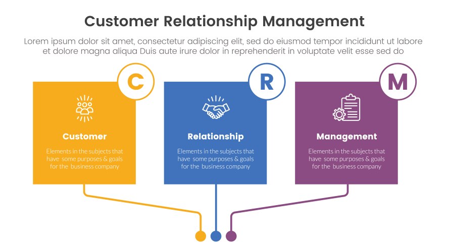 Crm customer relationship management infographic Vector Image