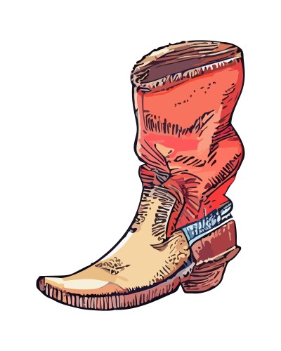 Cowboy boot symbol Royalty Free Vector Image - VectorStock