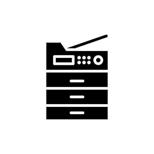 Copier line icon isolated on white background Vector Image