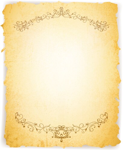 Vintage design elements on old paper sheet Vector Image