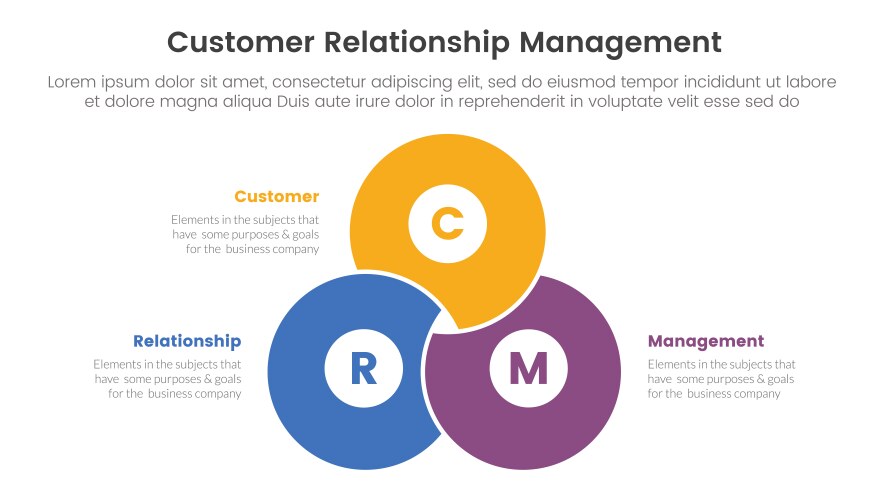Crm customer relationship management infographic Vector Image