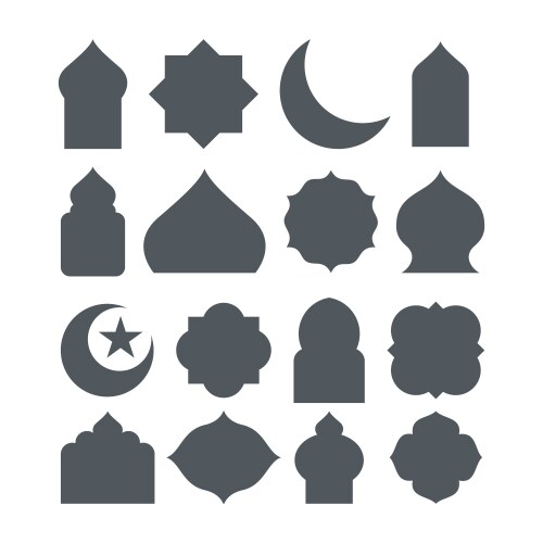 Islamic Frames & Shapes Royalty Free Vector Image